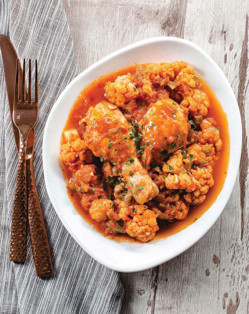 Pressure Cooker Chicken Cacciatore with Cauliflower from Keto Meal Prep ...