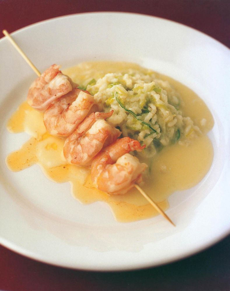 Tiger Prawns with a Leek and Mozzarella Risotto from Keeping it Simple ...