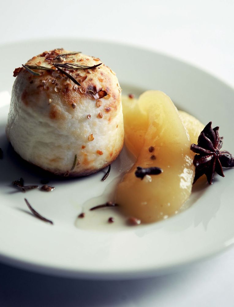 Broiled Brousse Cheese with Pickled Pear from Home Made Winter by ...