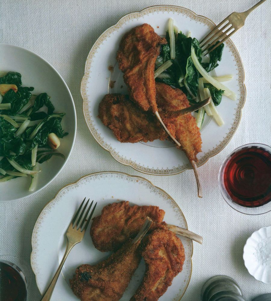 Fried Parmesan Cheese — Battered Lamb Chops from Hazan Family Favorites ...