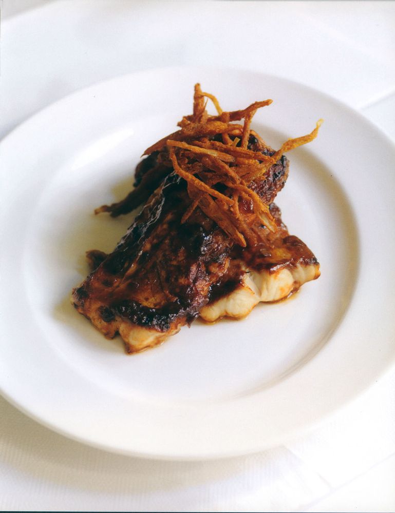 Spicy Glazed Huss with Crispy Shallots from Hix Oyster & Chop House by ...