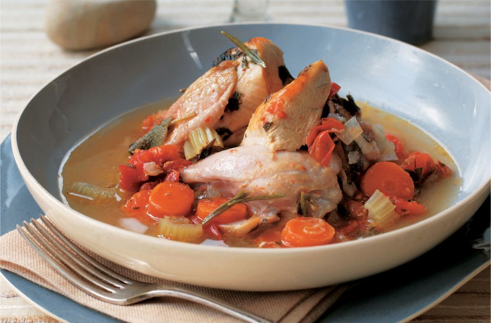 Gallina ’Mbriaca from The Italian Regional Cookbook by Valentina Harris