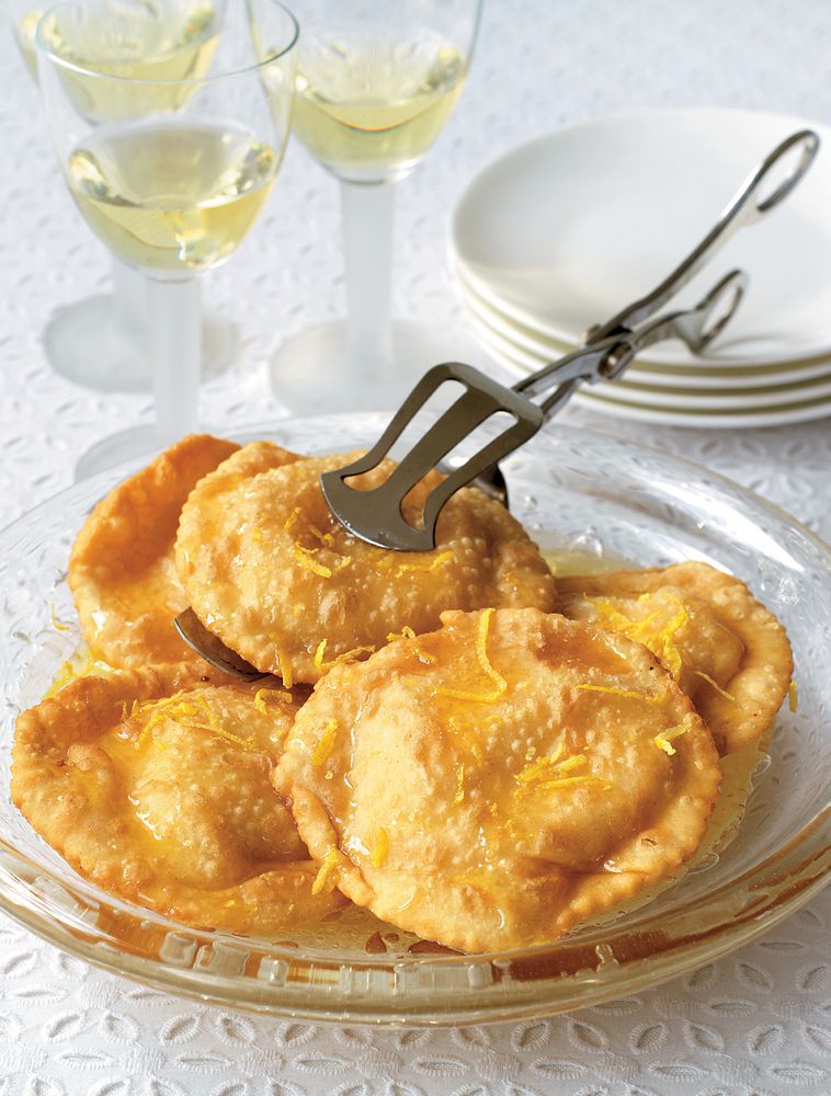 Sebadas from The Italian Regional Cookbook by Valentina Harris