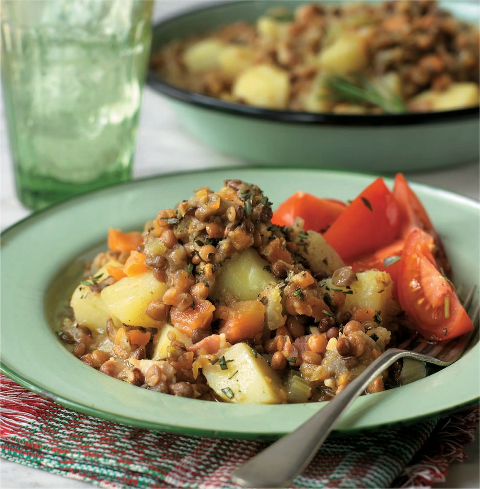 Patate e Lenticchie from The Italian Regional Cookbook by Valentina Harris