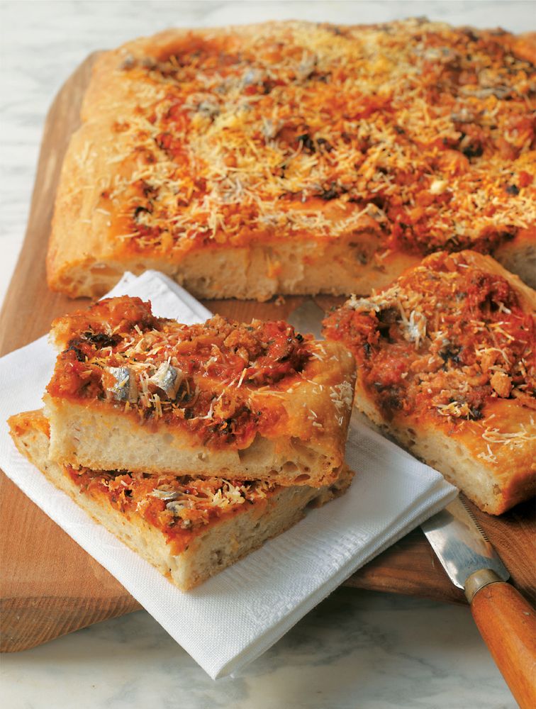 Sfinciuni from The Italian Regional Cookbook by Valentina Harris