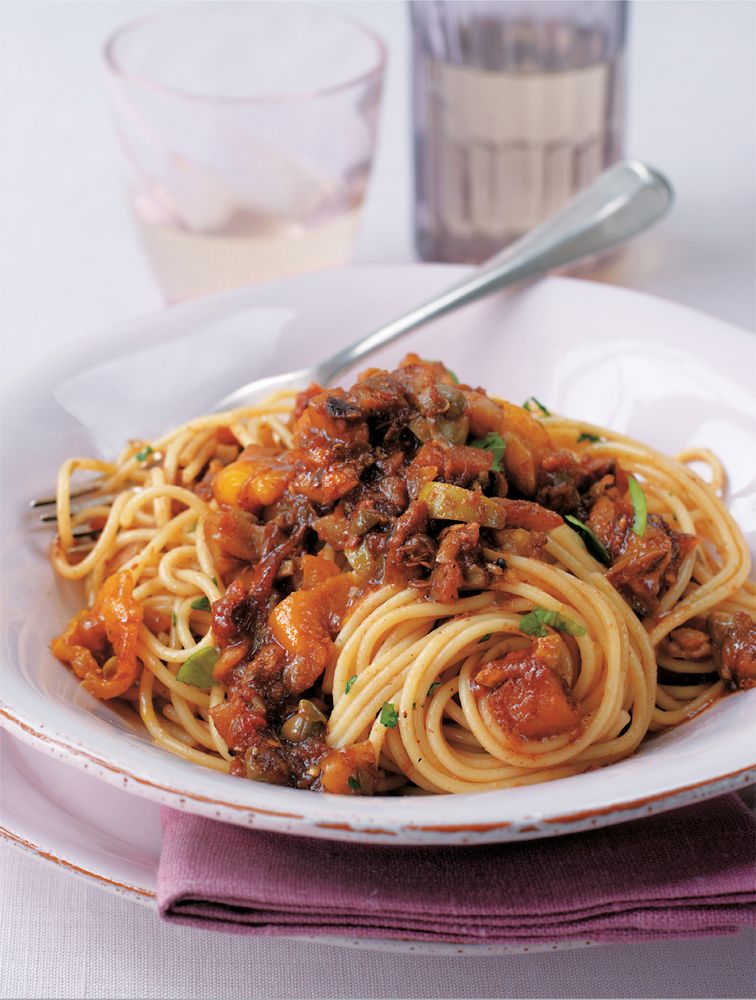 Spaghetti alla Siracusana from The Italian Regional Cookbook by ...