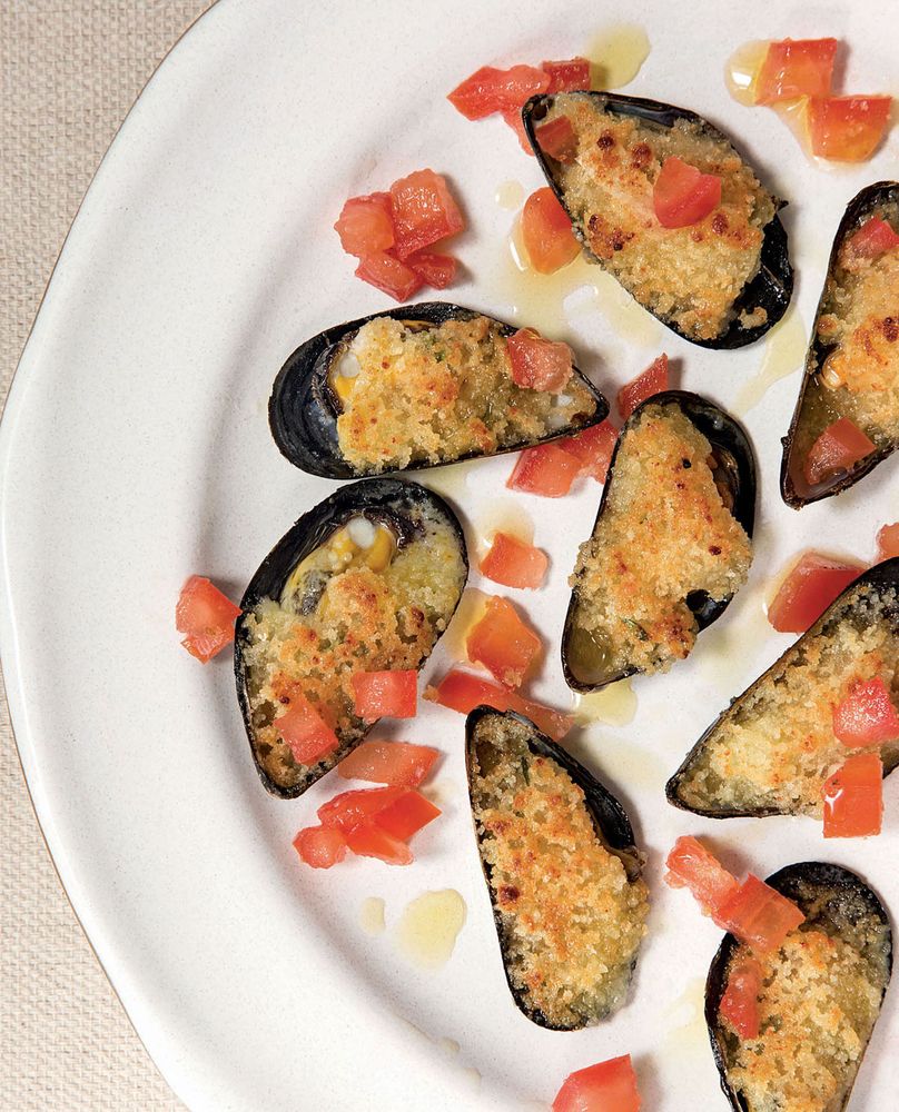 Stuffed Mussels from Italian Comfort Food by The Editors of Saveur
