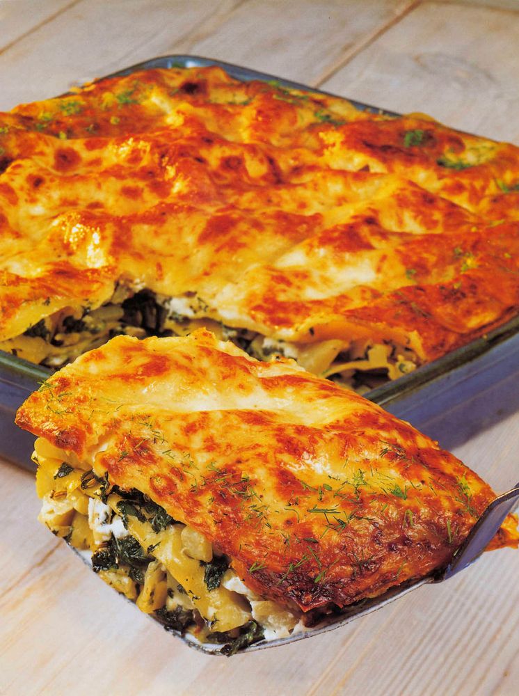 Fennel and Spinach Lasagne with Two Cheeses from Josceline Dimbleby’s ...