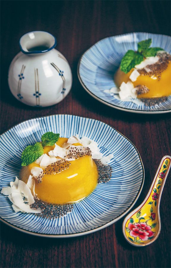Mango pudding from Jackfruit and Blue Ginger by Sasha Gill