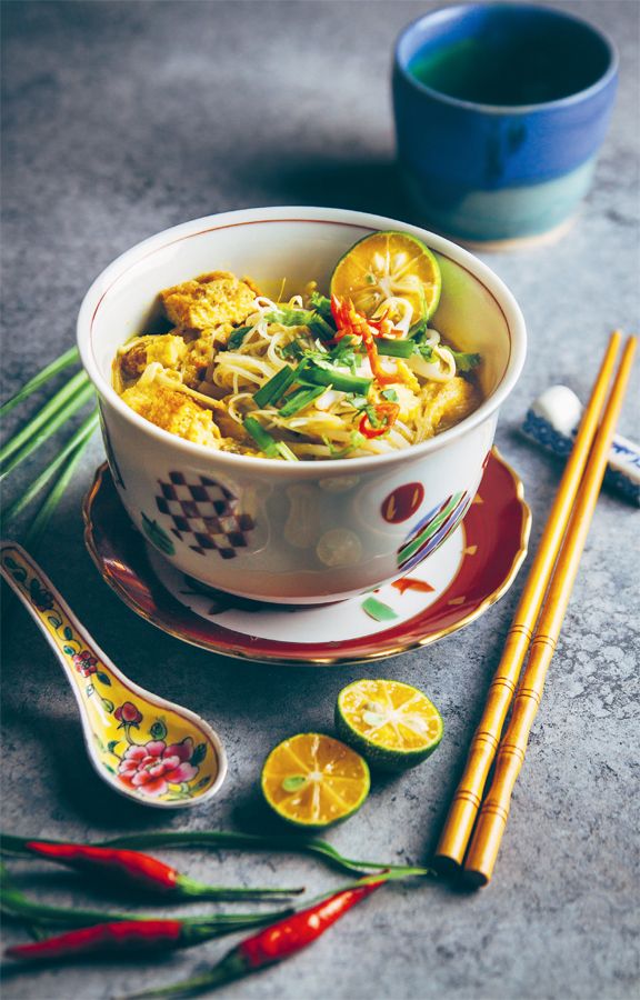 Laksa lemak from Jackfruit and Blue Ginger by Sasha Gill