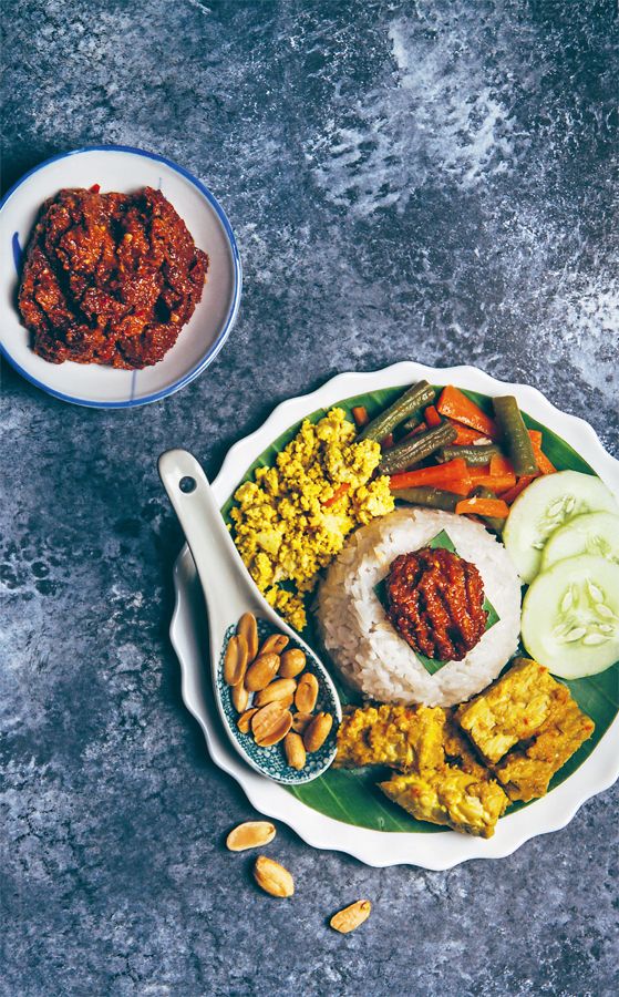 Nasi lemak from Jackfruit and Blue Ginger by Sasha Gill