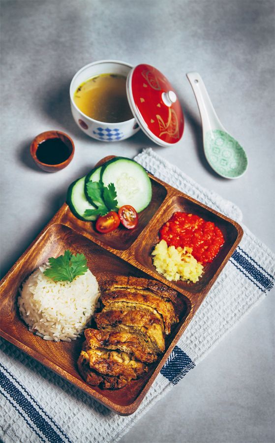 Hainanese ‘chicken’ rice from Jackfruit and Blue Ginger by Sasha Gill