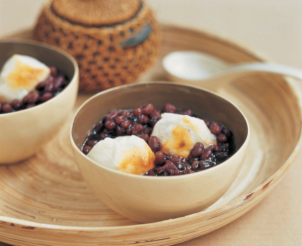 Sweet Azuki Bean Soup with Mochi Rice Cake from The Japanese Cookbook ...