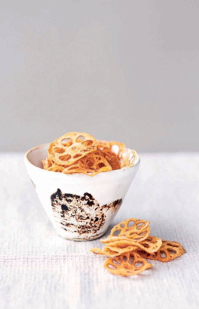 Lotus Root Crisps from Japanese Food Made Easy by Aya Nishimura