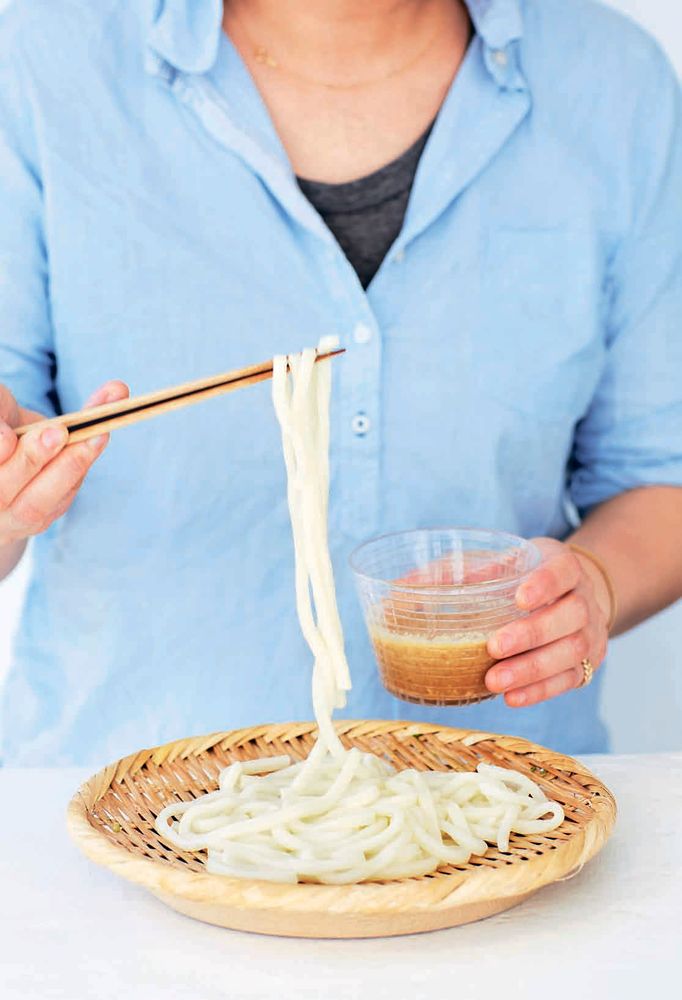Cold Udon Noodles with Sesame Miso Sauce from Japanese Food Made Easy ...