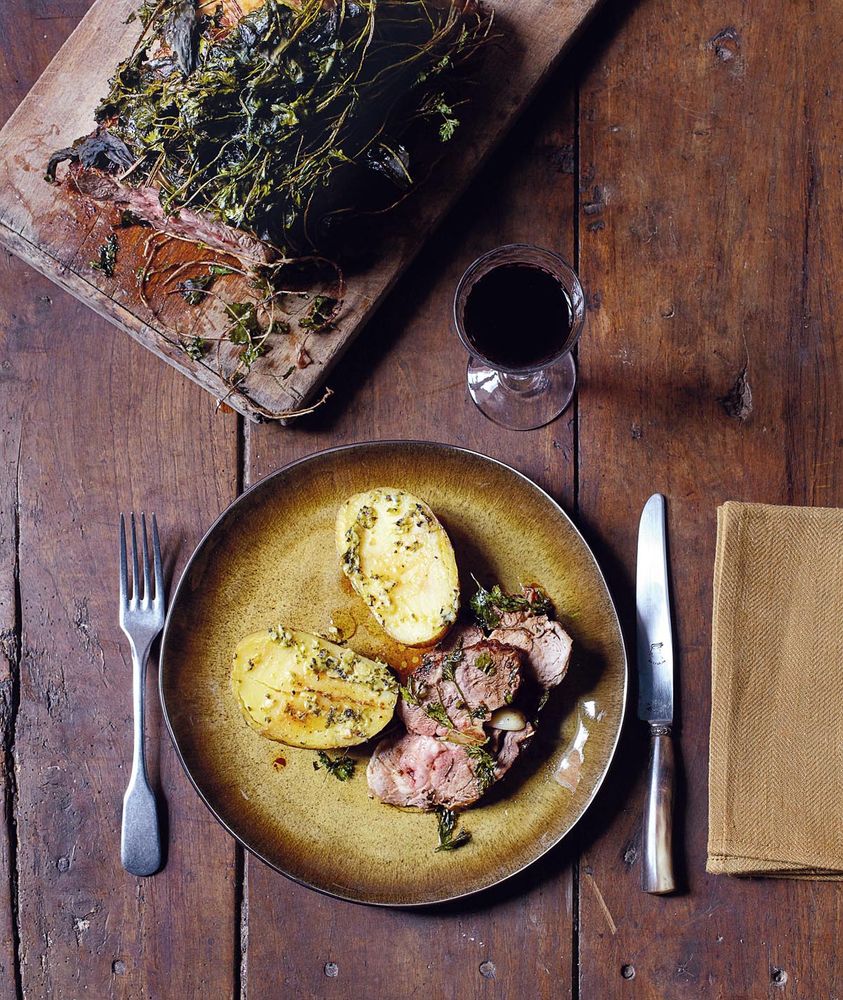 Lamb and potatoes with basil from One Knife, One Pot, One Dish by ...
