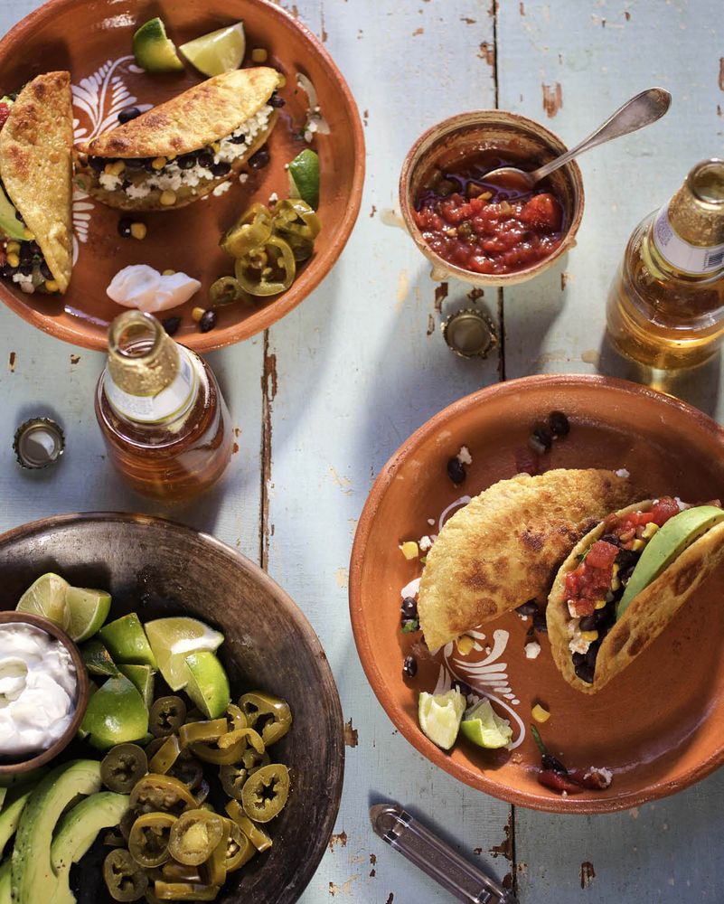 Crunchy Black Bean Tacos with Corn and Queso Fresco from One Pan, Two ...