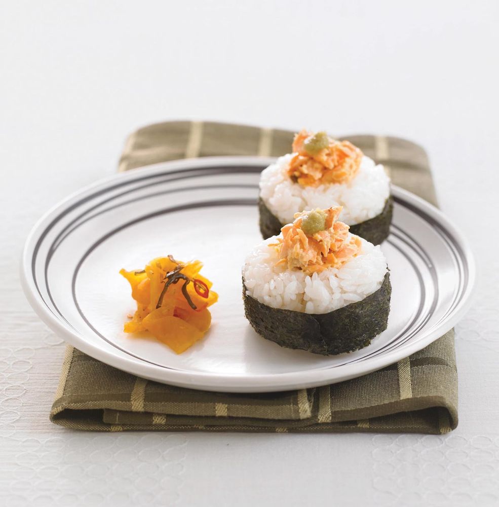 Salmon Wasabi Onigiri from Onigiri: Fun and creative recipes for ...