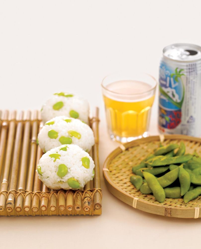 Edamame Onigiri from Onigiri: Fun and creative recipes for Japanese ...