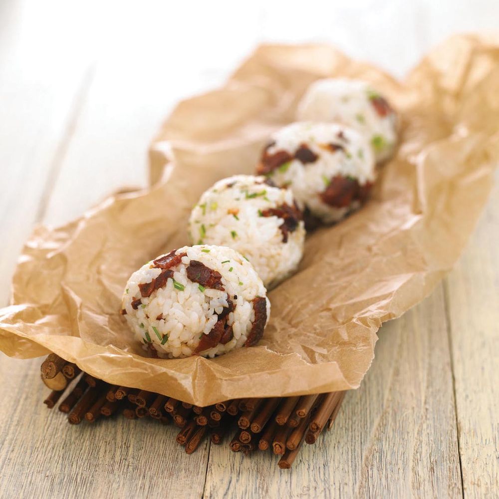 Garlic Bacon Onigiri from Onigiri: Fun and creative recipes for ...