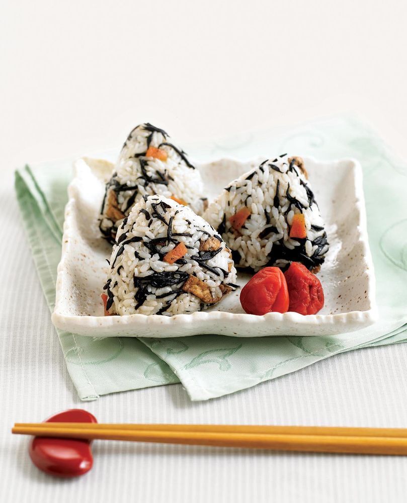 Hijiki Onigiri from Onigiri: Fun and creative recipes for Japanese rice ...