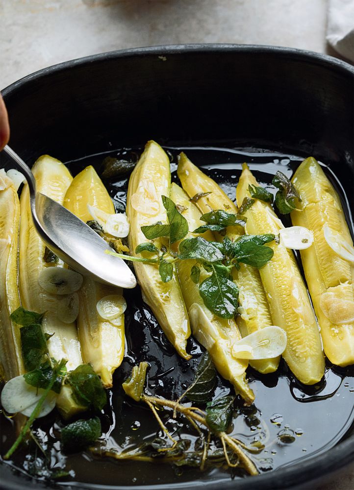Steamed courgettes with garlic and oregano from Ottolenghi Simple by ...