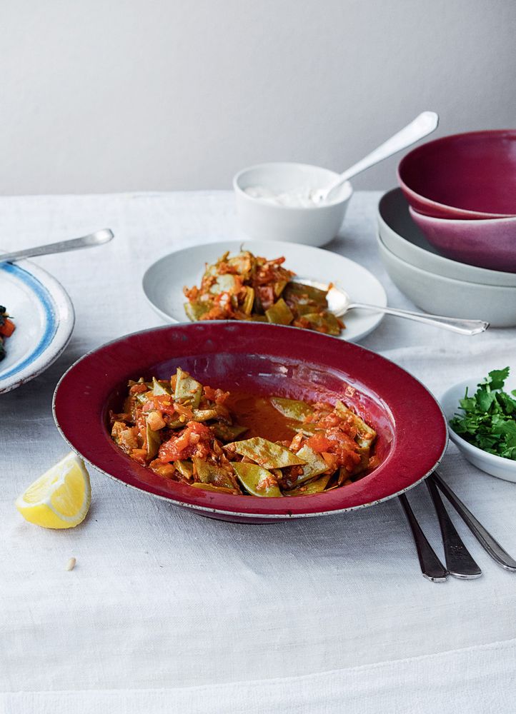 Slow-cooked runner beans in tomato sauce from Ottolenghi Simple by ...