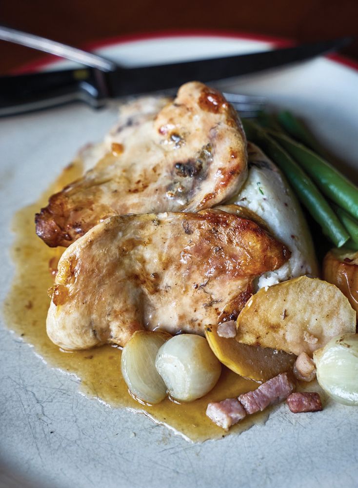 Pheasant Breasts with Caramelised Apple, Bacon, and Mustard Mash from ...