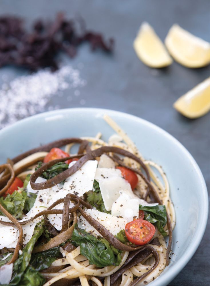 Garlicky Sea Spaghetti Tagliatelle with Crispy Dulse from For The Love ...