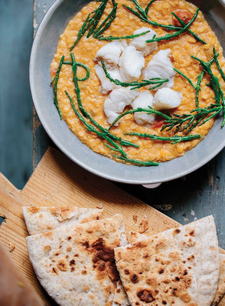Lemon Coconut Dhal with Monkfish and Samphire from For The Love Of The ...