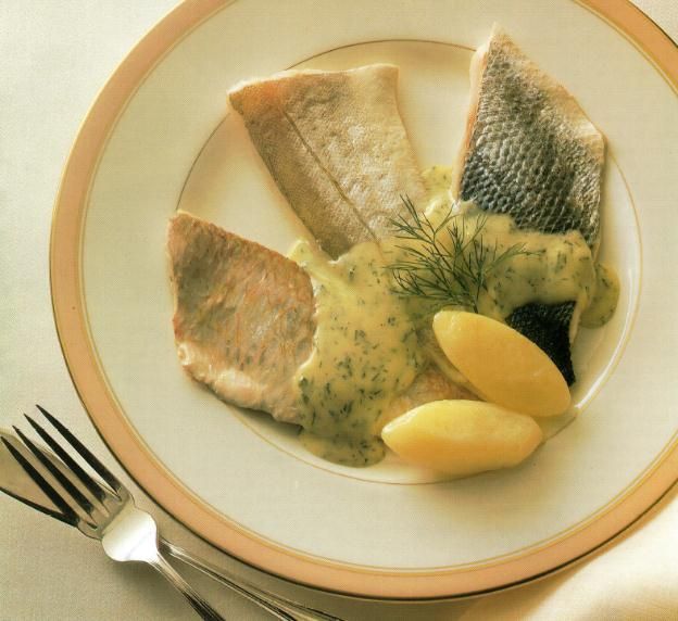 Panaché of Steamed Fish with Dill Butter Sauce from La Varenne Pratique ...