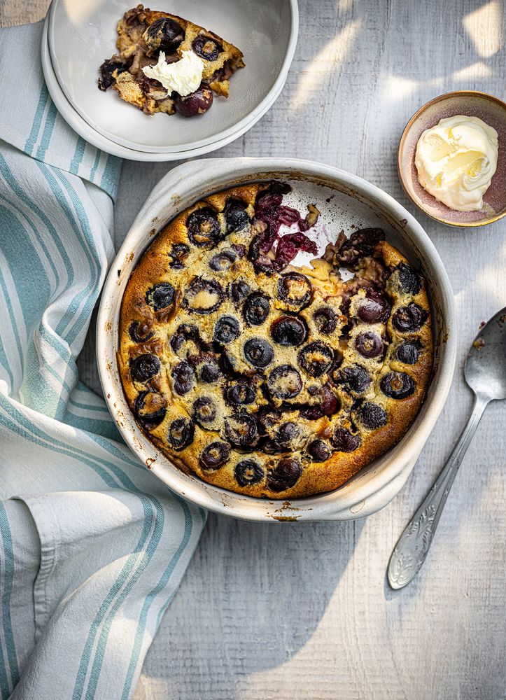 Cherry Clafoutis from Life's Too Short to Stuff a Mushroom by Prue Leith
