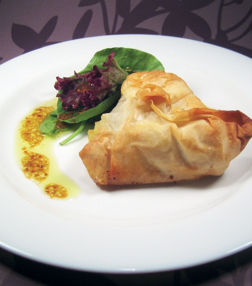 Camembert filo parcels with mustard drizzle from Lucy's Food: Minimum ...