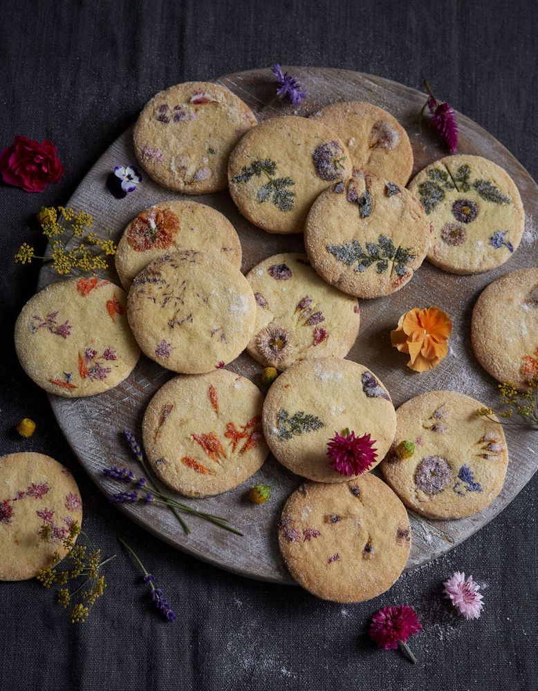 Edible Flower Shortbreads from Modern Sourdough: Sweet and Savoury Recipes from Margot Bakery by ...