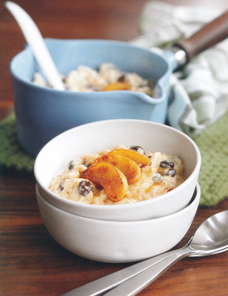Cinnamon and Raisin Rice Pudding with Caramelized Apples from In the Mood for Entertaining by Jo ...