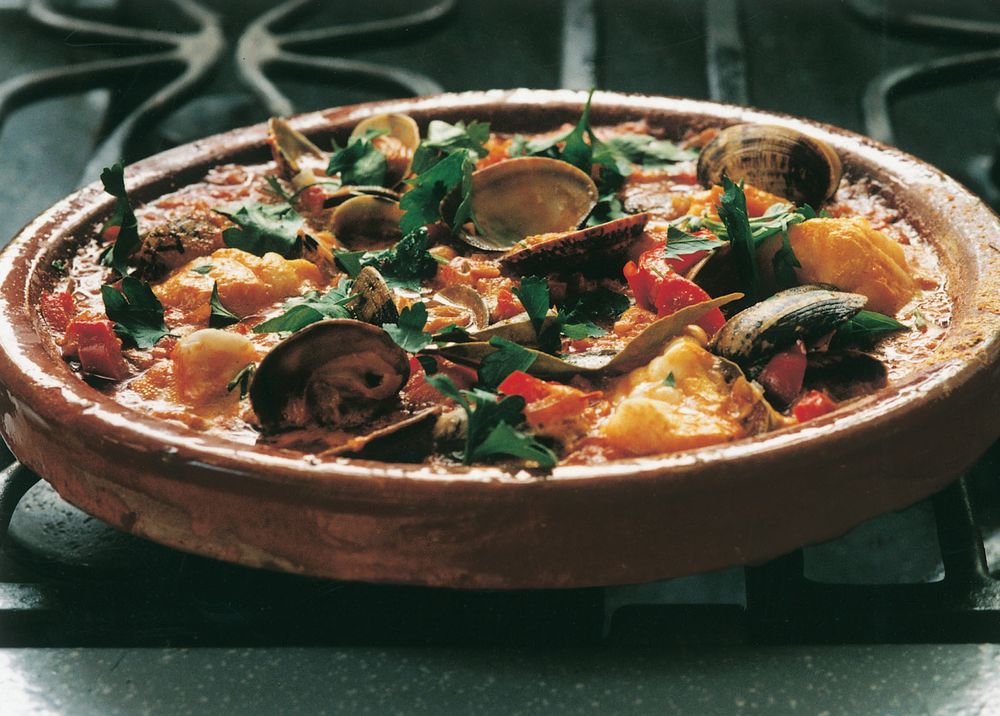 Fish Stew with Peppers, Almonds and Saffron from Moro: The Cookbook by ...