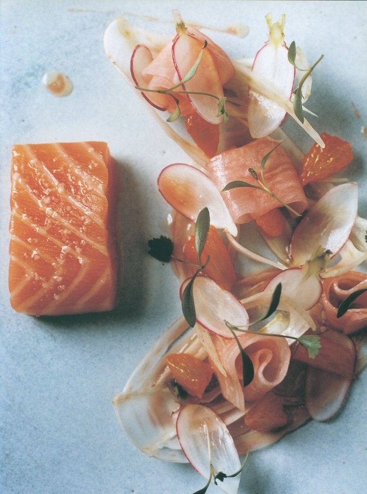Salad of Cured Salmon with Blood Oranges and Coriander from Maze: The ...