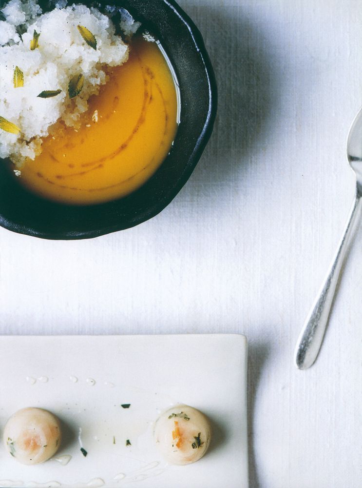 Mango Soup with Lychee Granita from Maze: The Cookbook by Jason Atherton