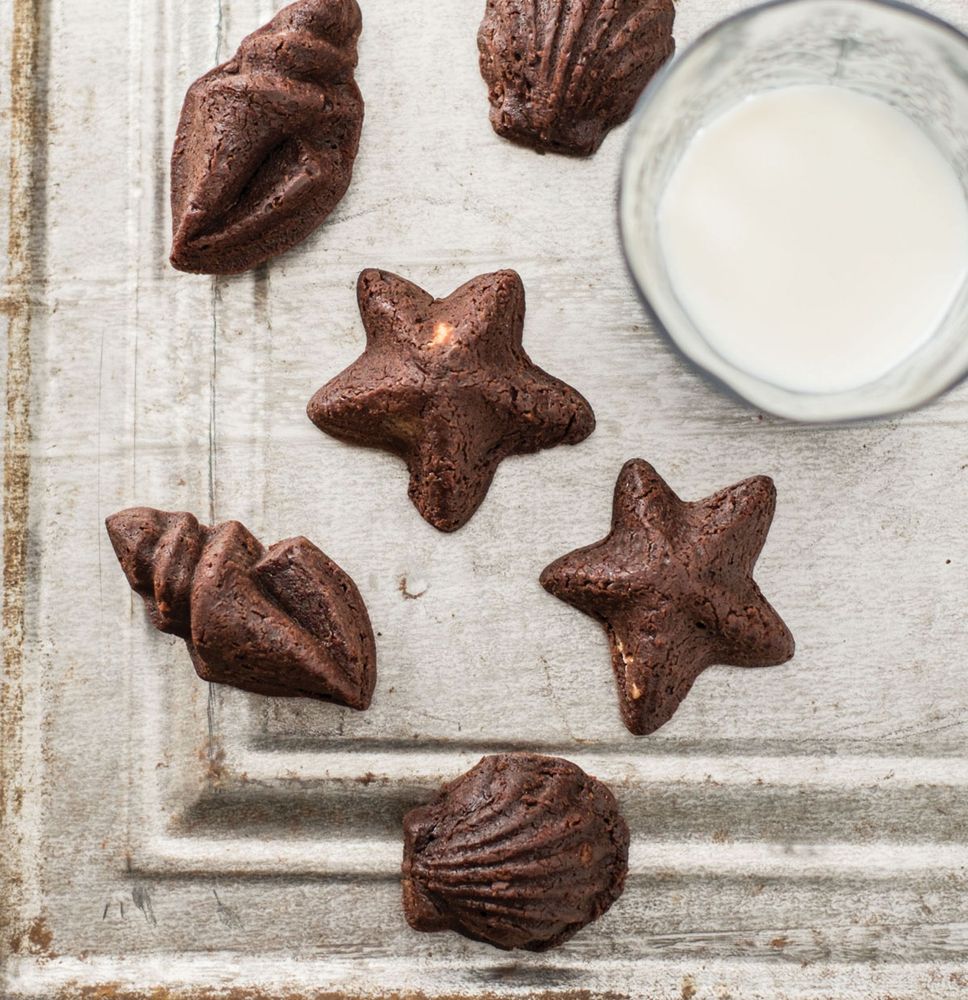 Stuffed Bittersweet Chocolate Mint Seashells from Madeleines: Elegant ...