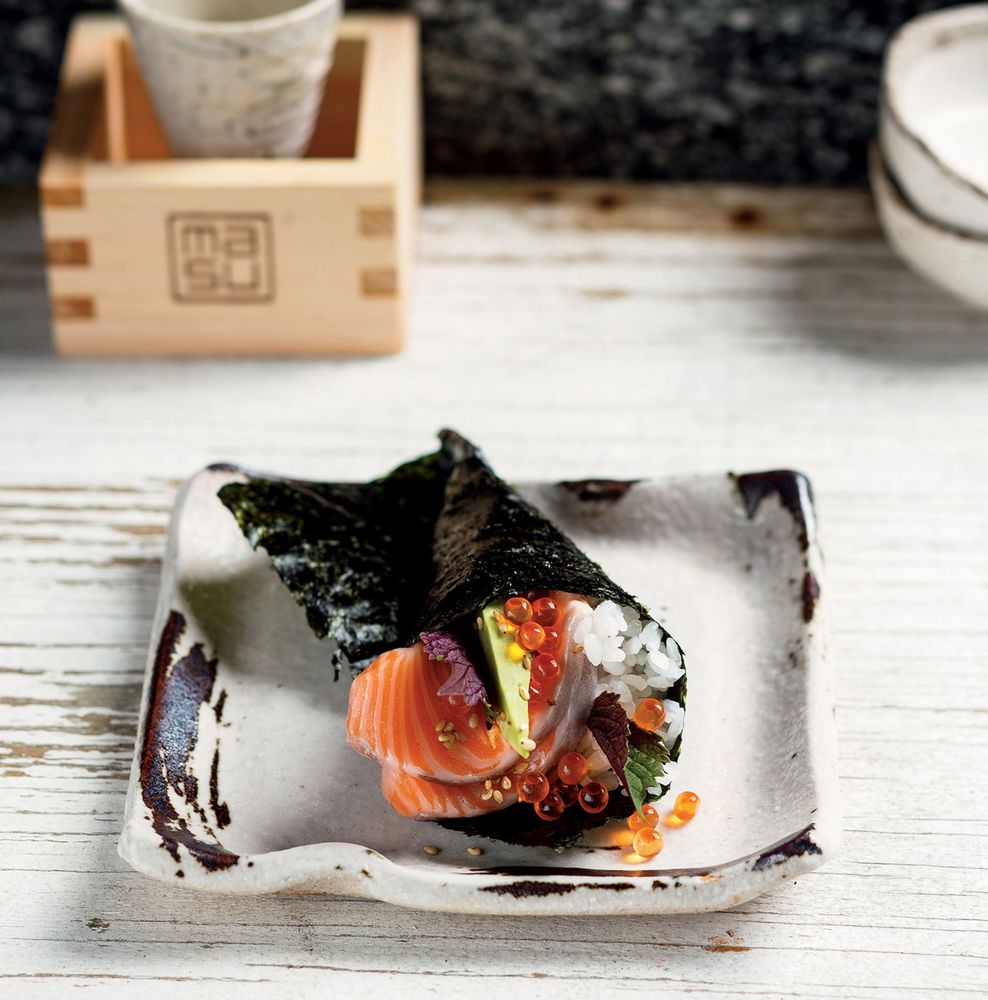 Salmon Avocado Temaki Cone from Masu: Fresh, contemporary, accessible ...