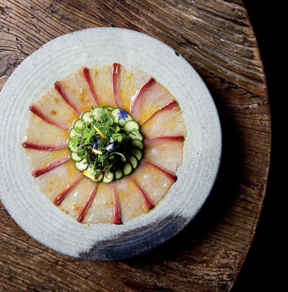 Kingfish Sashimi Salad with Yuzu and Truffle Dressing from Masu: Fresh ...