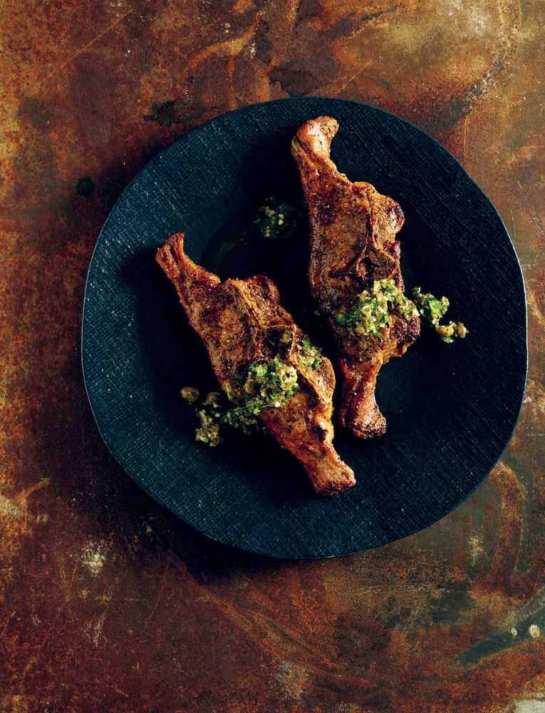 Roasted Hogget Saddle Chops with Salsa Verde from Meat Manifesto by ...