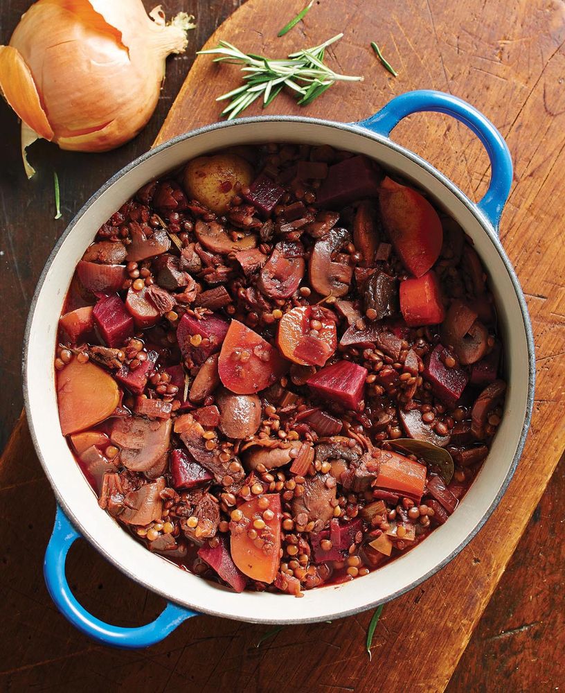 Beet Bourguignon (Beet & Lentil Stew) from The No Meat Athlete Cookbook ...