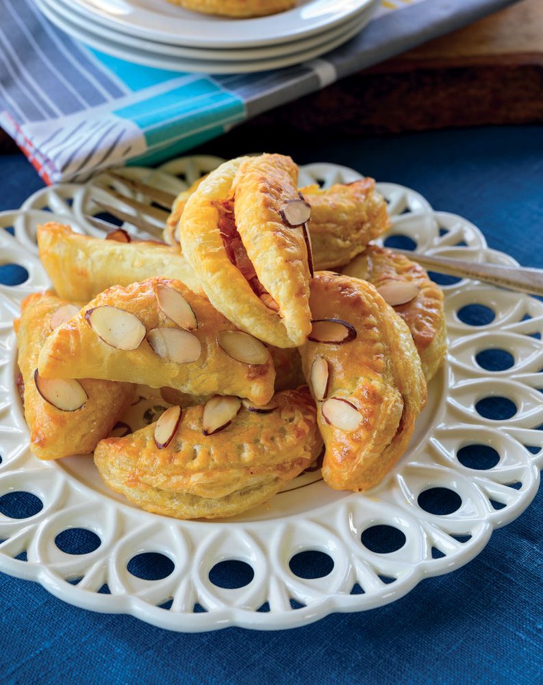 Puff Pastry Crescents with Saffron Chicken and Almonds from ...