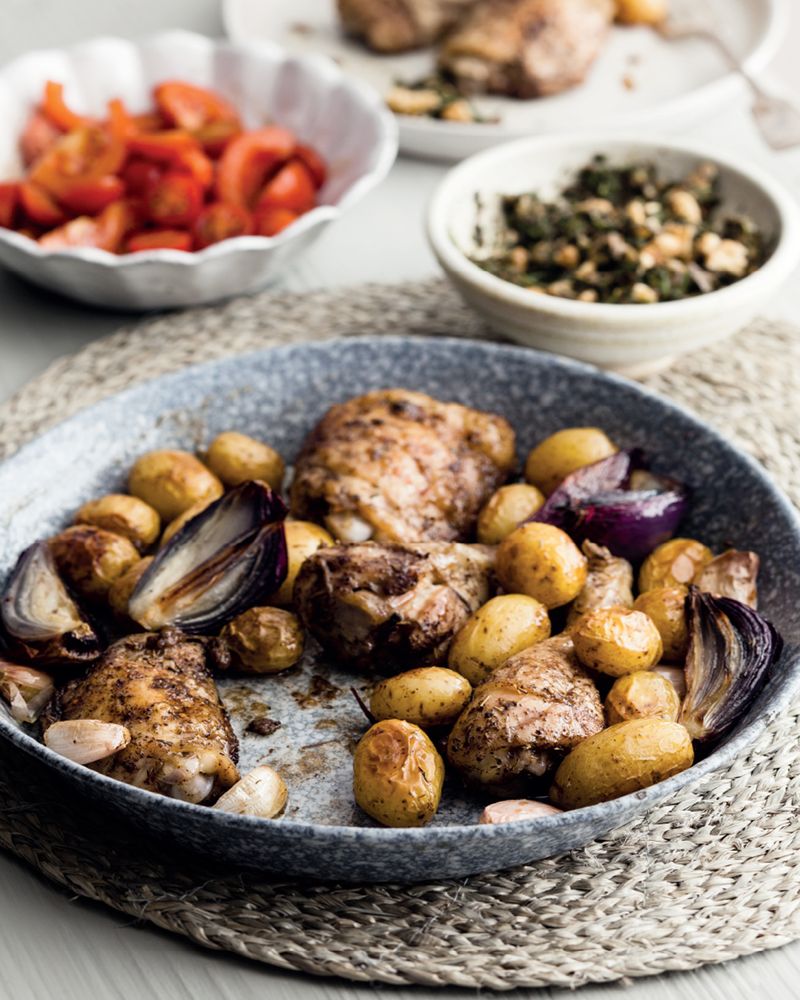 Sumac Chicken with Black Gremolata & Tomato Salad from Mighty Spice ...