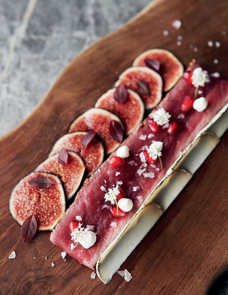 Cured kudu loin, figs, goat’s cheese from Mile 8: A book about cooking ...