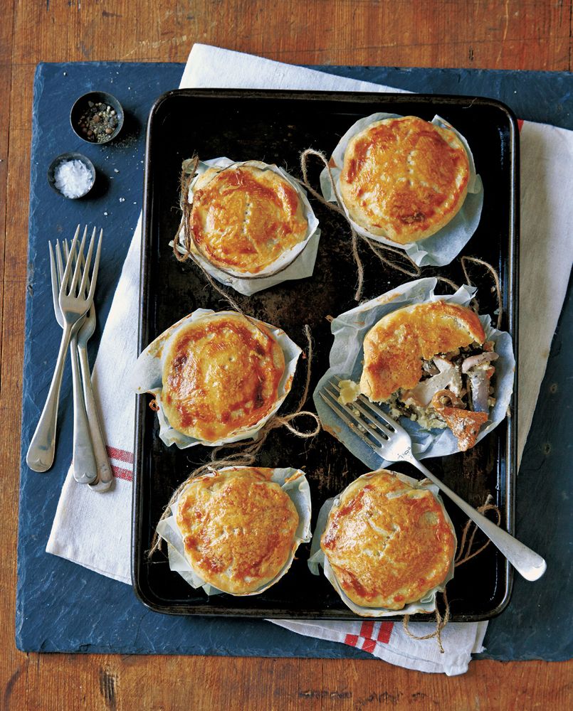 Mushroom and oyster pies from The Mushroom Cookbook by Michael Hyams ...
