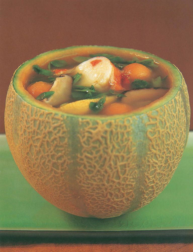 Simon Yung’s ‘eight Treasures’ Soup in Golden Melon from New Wave Asian ...