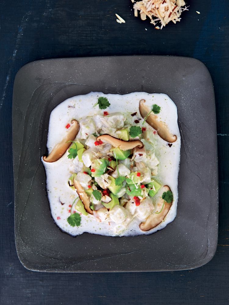 Ceviche of Sea Bass with Brazil Nut Milk, Truffle Dashi & Shiitake ...