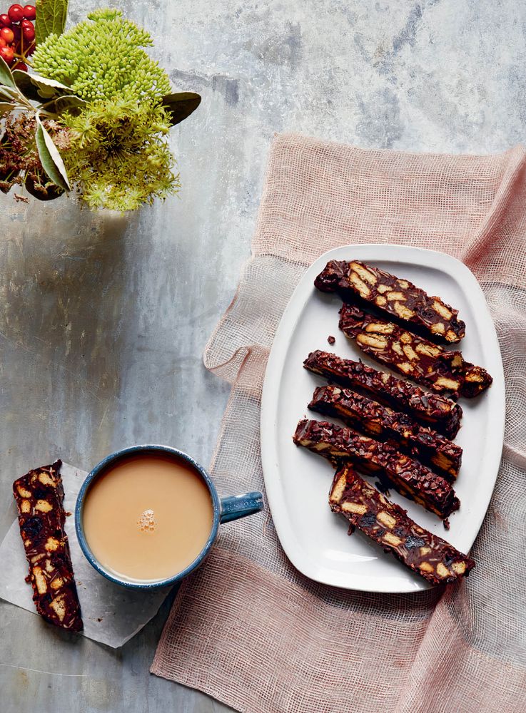 Cherry, almond and dark chocolate tiffin from Solo by Signe Johansen